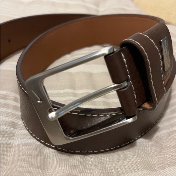 Nike | Accessories | Nike Mens Brown Leather Golf Belt | Poshmark